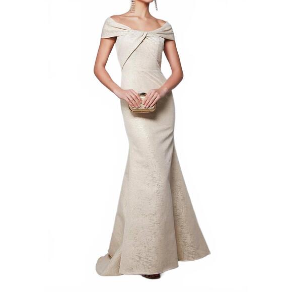 Alyce Paris | Dresses | New Alyce Paris Off The Shoulder Jacquard Dress ...